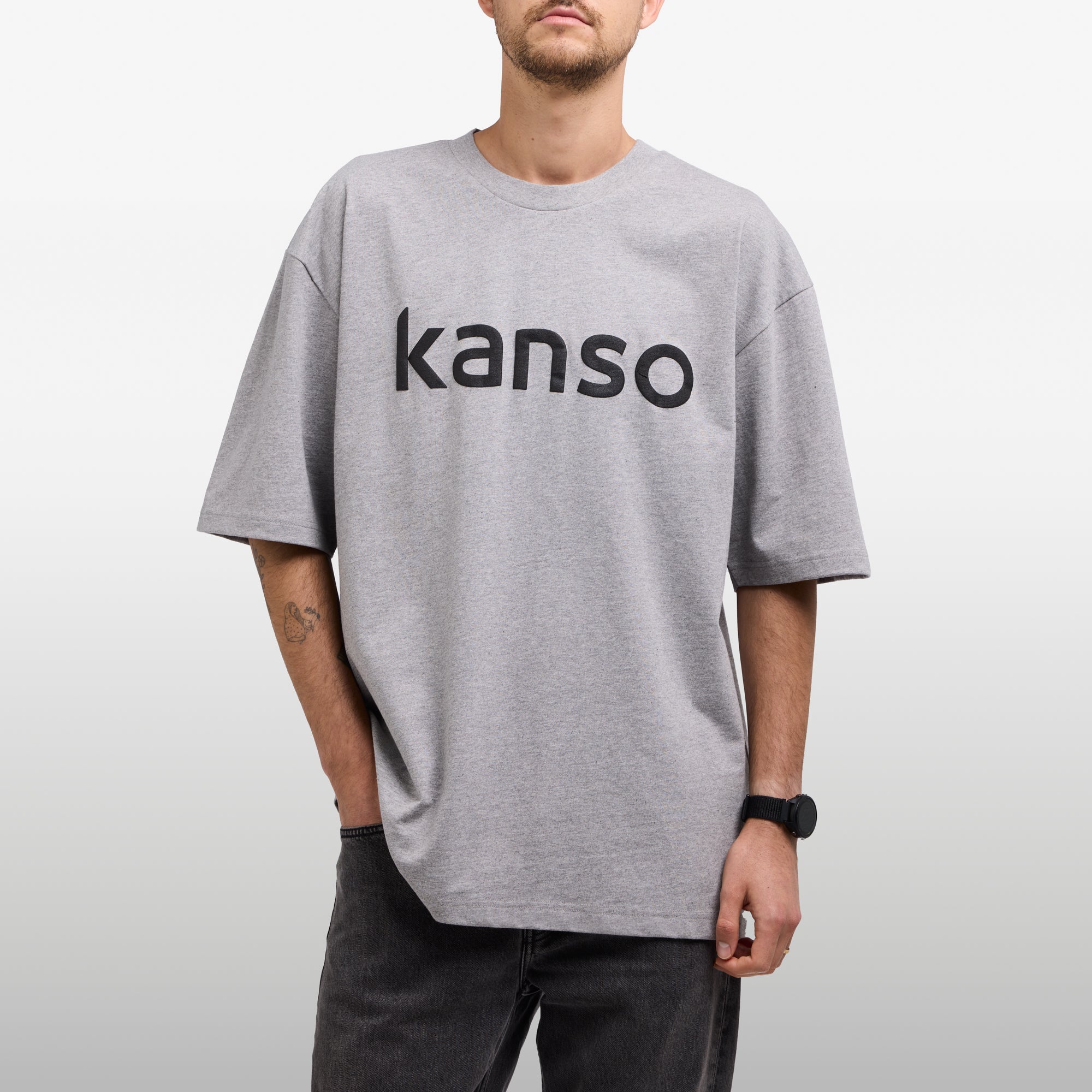 Kanso Oversize T-Shirt – Relaxed Fit Street Style - Grey